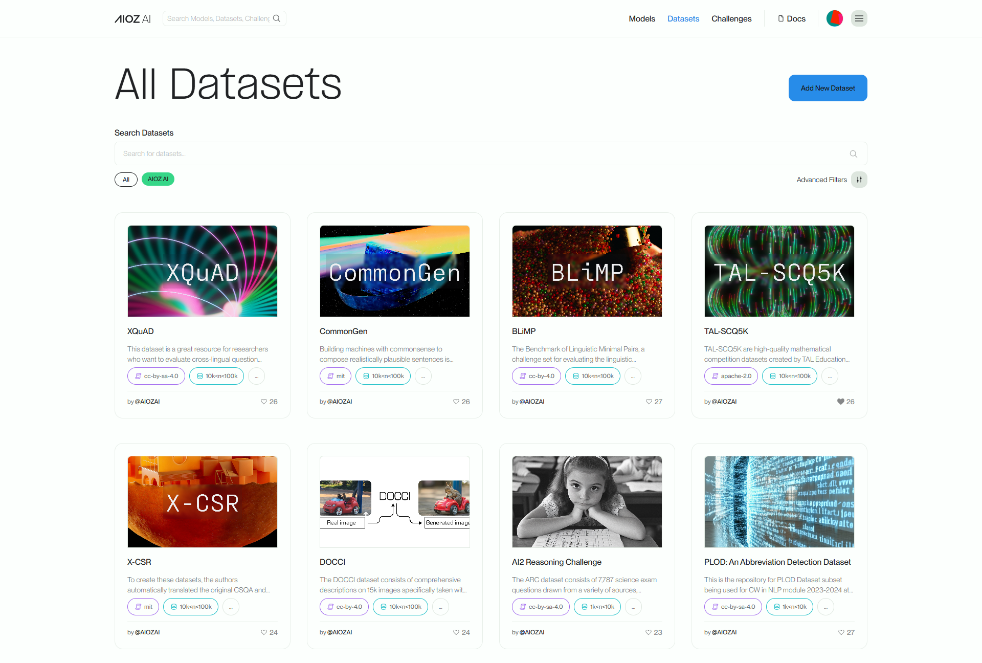 Dataset – AIOZ AI Docs